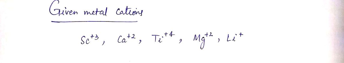 (Solved) - 2) Rank the metal cations from the least, to the most acid ...