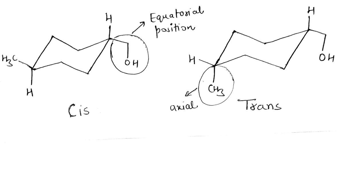 (Solved) - Draw a chair that can be defined cis/trans. Explain why cis ...