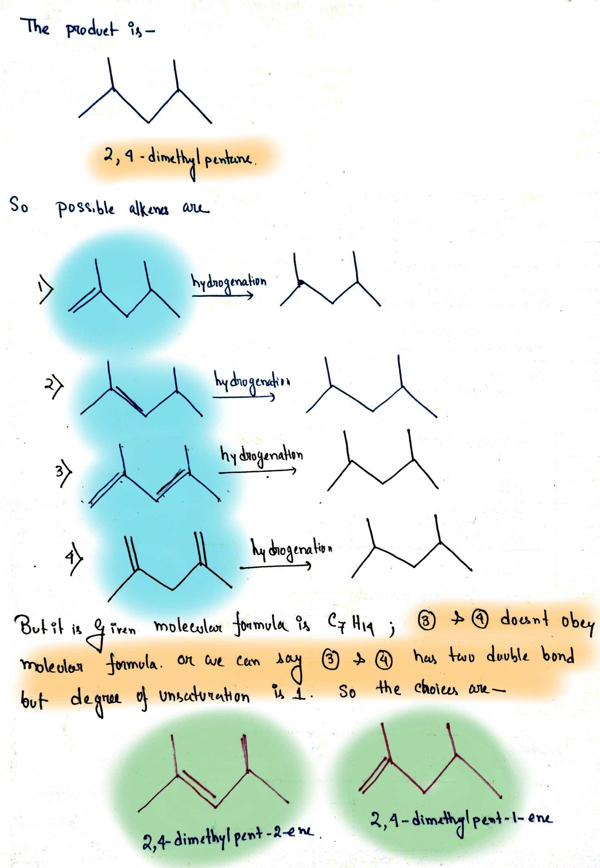 (Solved) - How many different Alkenes with the molecular formula C7H14 ...