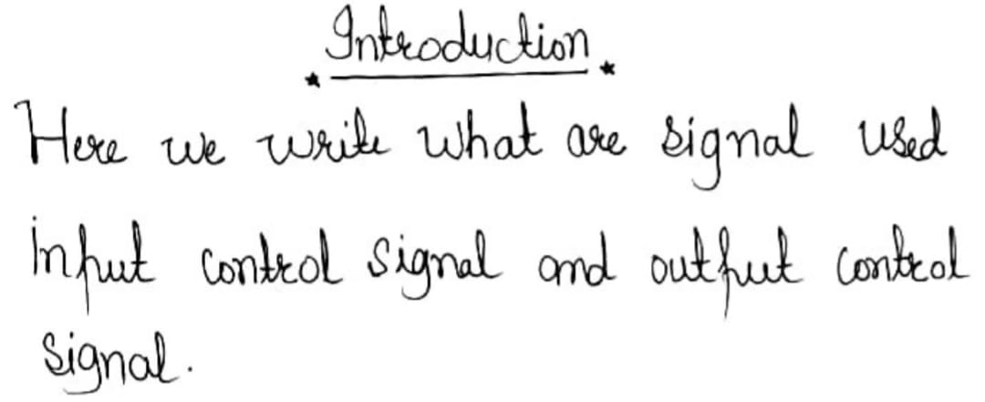 (Solved) - 20. What are the signals used in input control signal ...