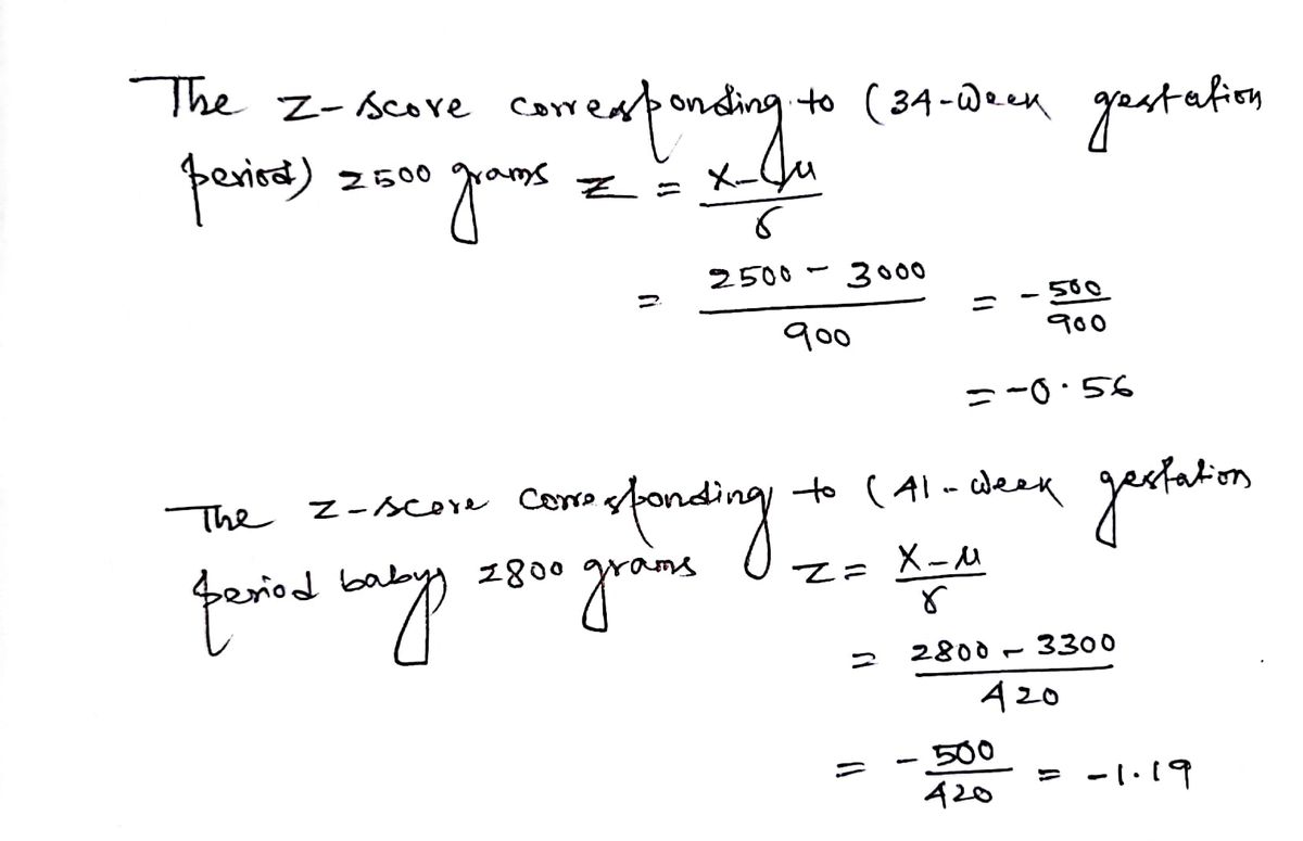 (Solved) - Suppose babies born after a gestation period of 32 to 35 ...