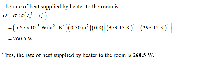 (Solved) - A heater of total radiating surface area of 0.50 m 2 Ã‚Â is ...