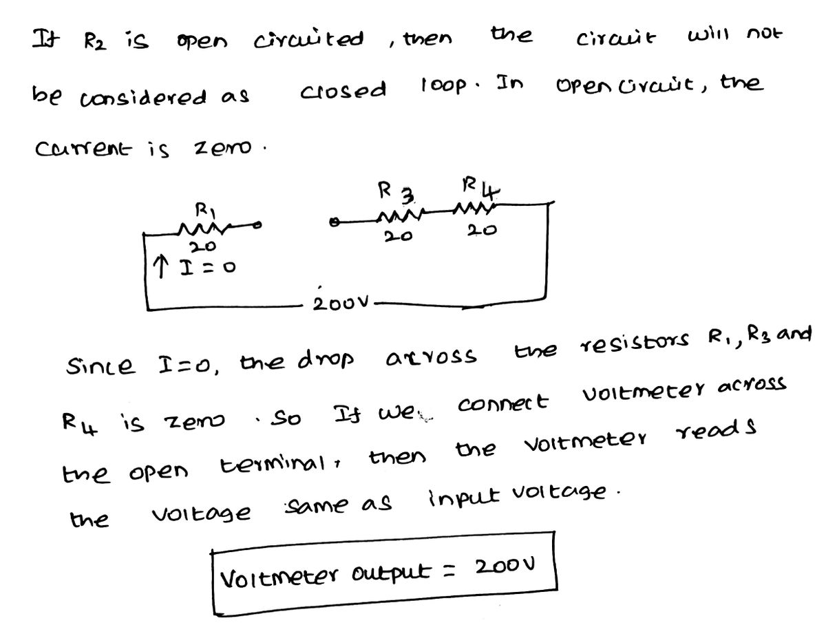 (Solved) - If R2 becomes open-circuited, what will be the reading of ...