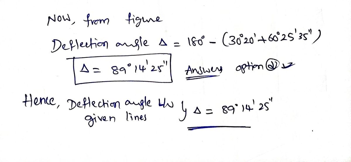(Solved) - Compute the deflection angle between the set of lines whose ...